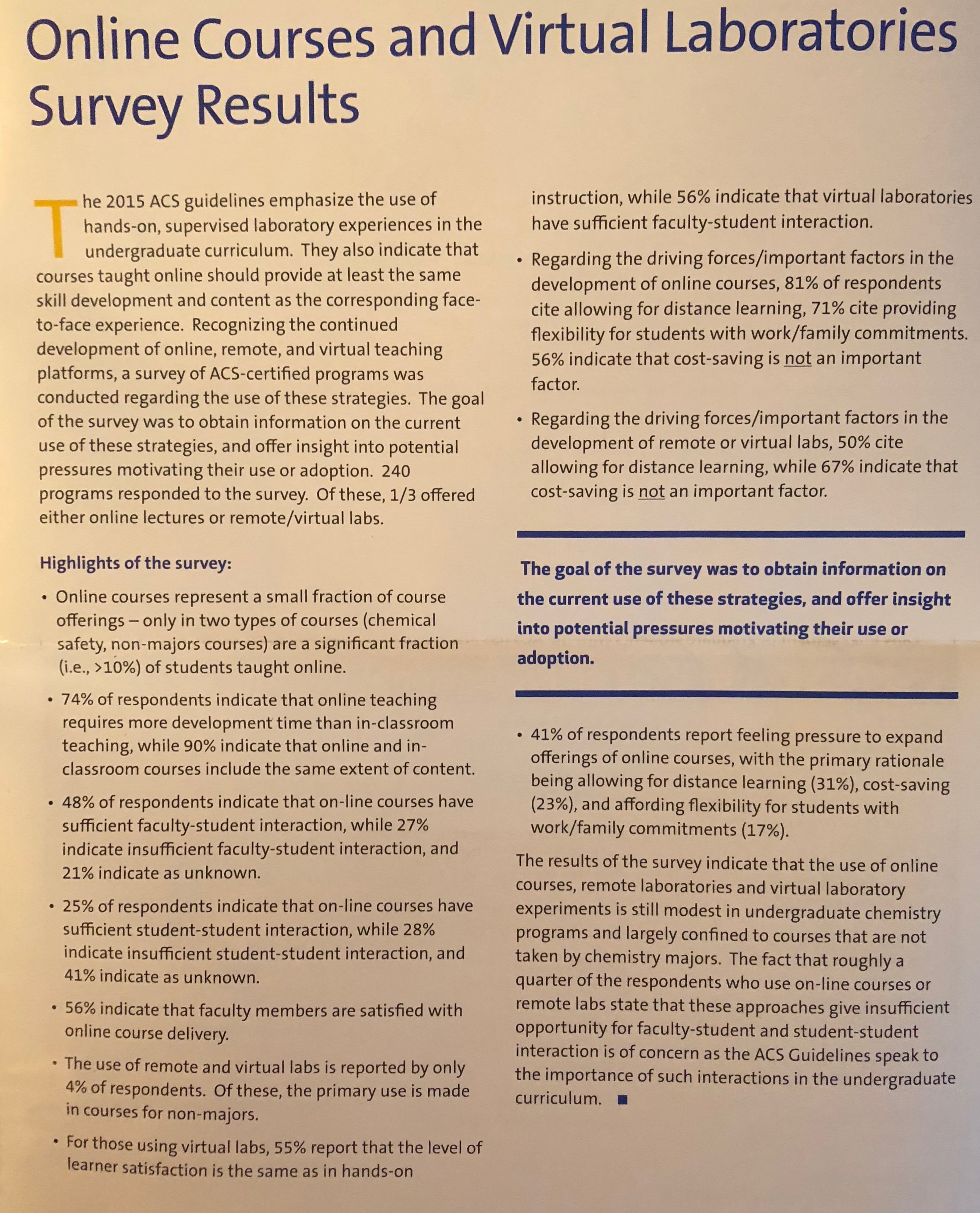 ACS Survey of Online Courses and Virtual Labs. – BioPchem